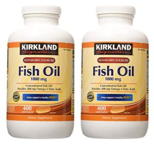 kirkland signature hgar fish oil concentrate 2 pack, 400 count (pack of 2)