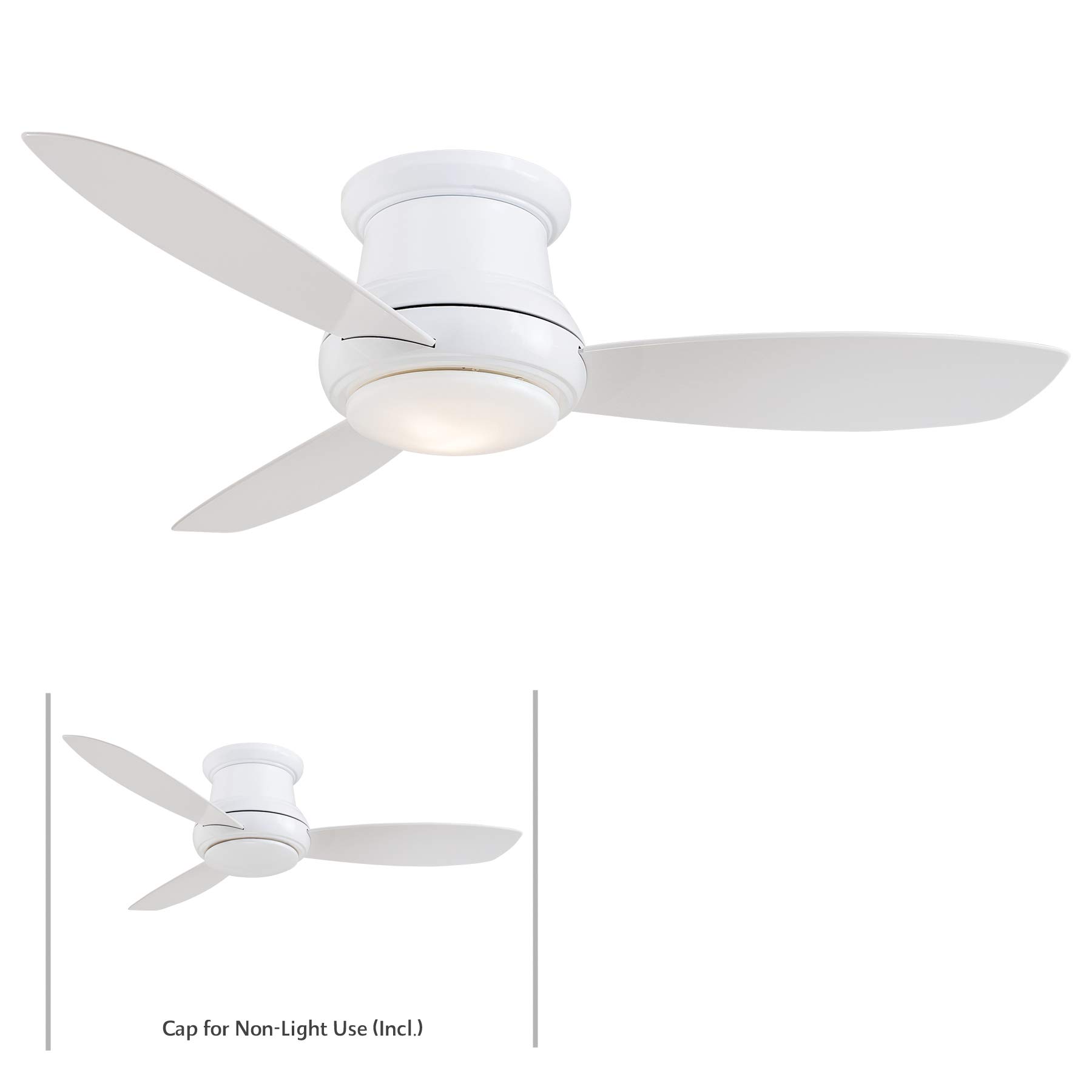 MINKA-AIRE 52" Concept II White Flush Mount Ceiling Fan with Remote Control