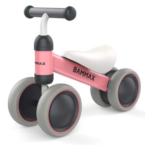 bammax tykebike® ride on toy | baby balance bike for toddlers 1-2 years | lightweight steel kids bike with easy glide wheels & safer steering | indoor/outdoor use