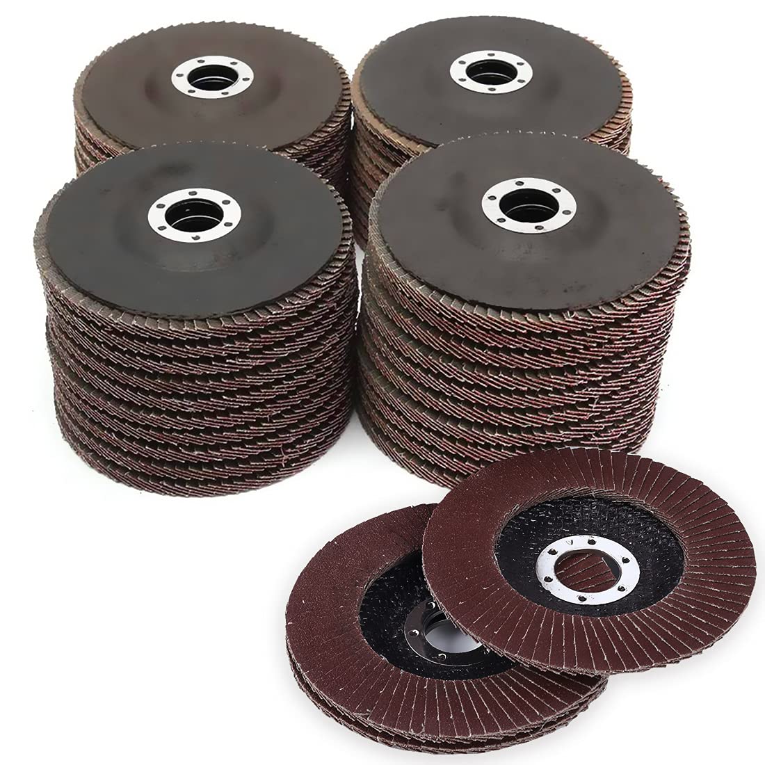 Nisorpa 25 Pack 4.5in Flap Sanding Discs 40 Grits Aluminum Oxide Abrasive Grinding Wheels Bulk Premium Stainless Steel Grinder Disc for Metal Wood Polishing