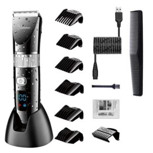 hatteker cordless hair trimmer pro hair clippers beard trimmer for men haircut kit cordless usb rechargeable waterproof