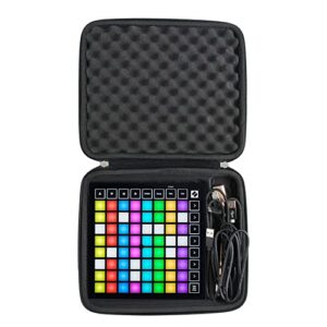 hermitshell travel case for novation launchpad controller (case for launchpad mini mk3 / mk2)