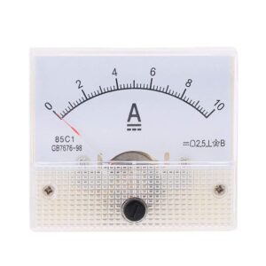 yxq dc 0-10a analog current panel 85c1 amp ammeter gauge meter 2.5 accuracy for auto circuit measurement tester (dc 10a)