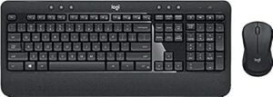 logitech mk540 advanced wireless keyboard full size for windows keyboard and mouse, long battery life, caps lock indicator light, hot keys