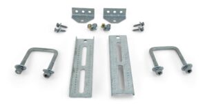 sturdy built (2) 10" galvanized swivel top bunk bracket kit with hardware for 3x3 boat trailer crossmember