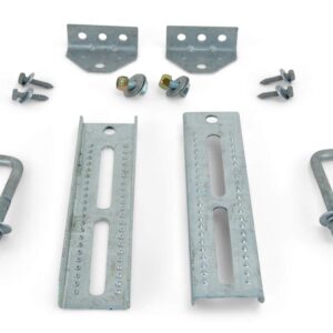 Sturdy Built (2) 10" Galvanized Swivel Top Bunk Bracket Kit with Hardware for 3x3 Boat Trailer Crossmember