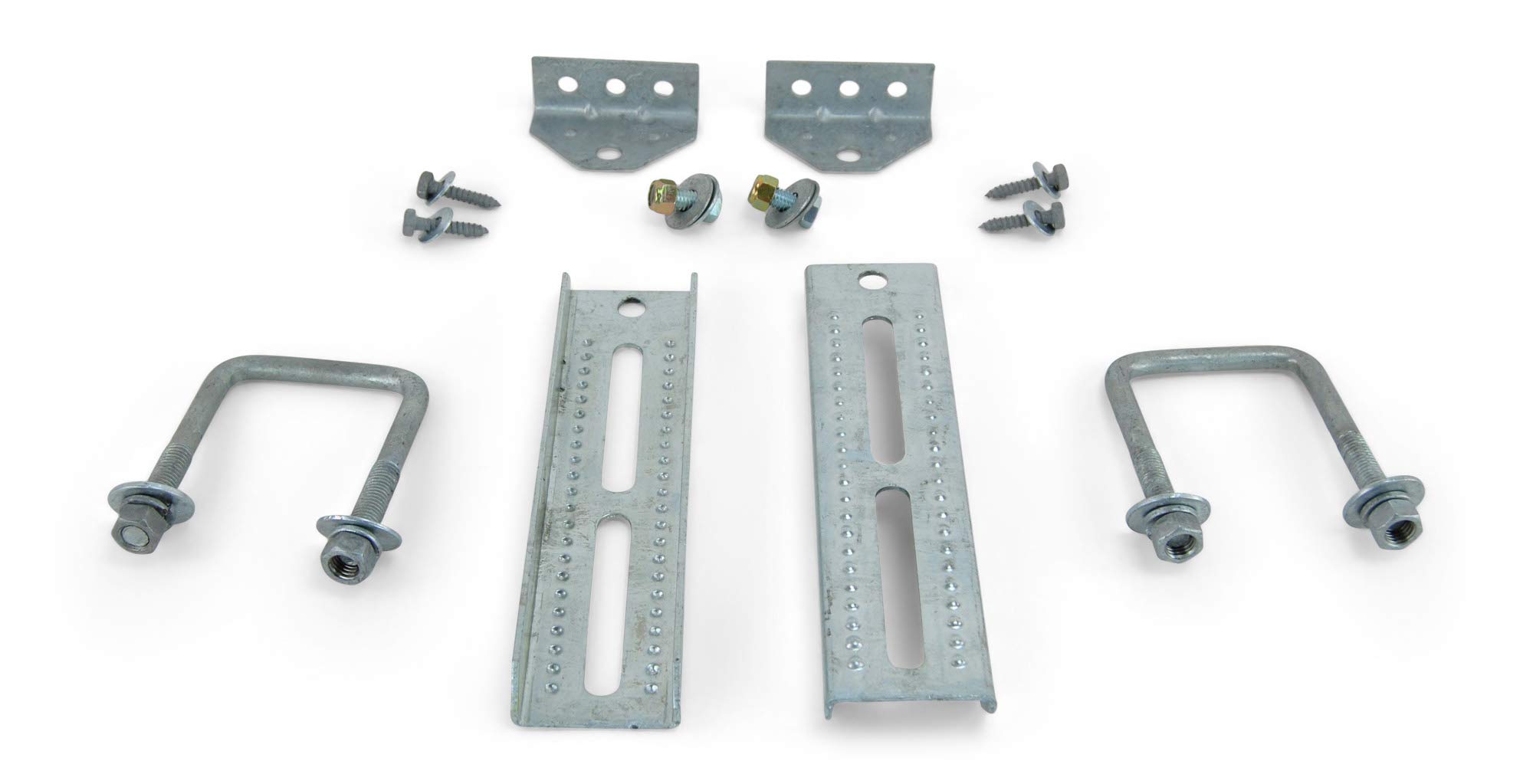 Sturdy Built (2) 10" Galvanized Swivel Top Bunk Bracket Kit with Hardware for 3x3 Boat Trailer Crossmember