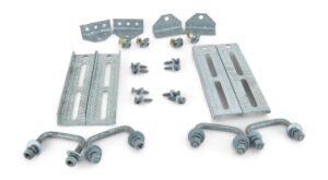 sturdy built (4) 10" galvanized swivel top bunk bracket kit with hardware for 1.5x3 boat trailer crossmember