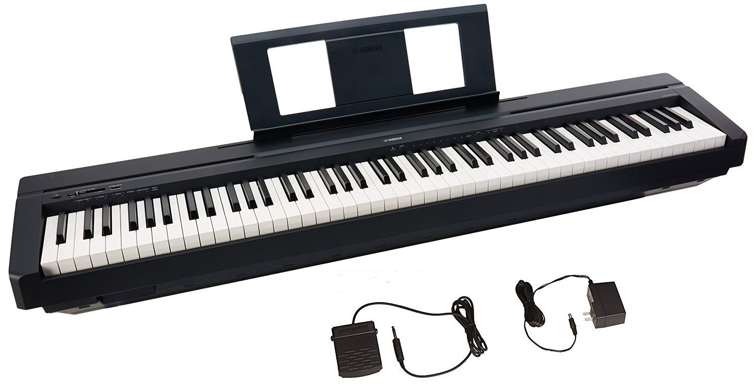 Yamaha P45 88-Key Weighted Action Digital Piano + Sustain Pedal and Power Supply (Renewed)