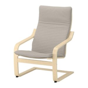 ikea poang armchair birch veneer knisa light beige 792.407.90