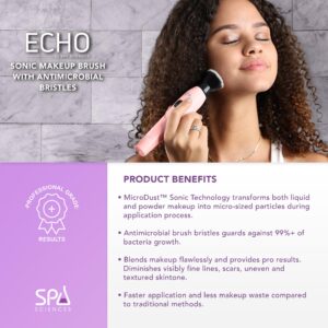 Spa Sciences ECHO - Makeup Brush for Flawless Blending, Contouring, Highlight & Airbrush Finish - 3 Speeds - Rechargeable