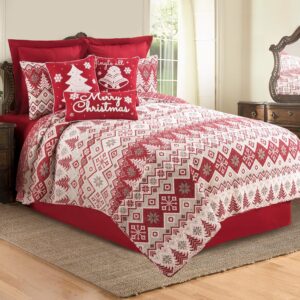 C&F Home Delete King 3 Piece Set Red