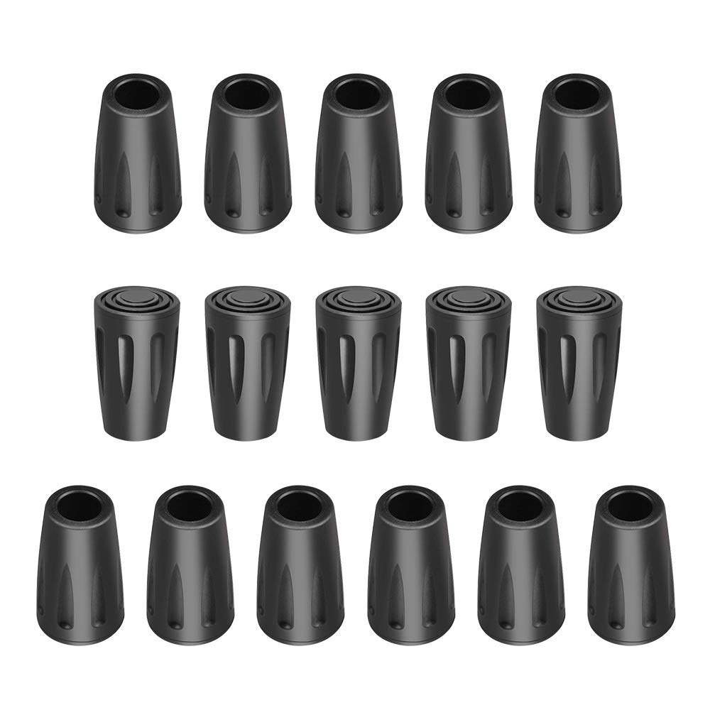 Hiking Pole Replacement Tips 16 Pack Rubber Tips for Walking Sticks Tips Trekking Pole Tips Trekking Stick End Protectors