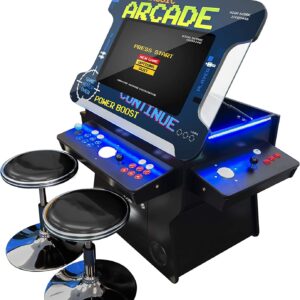 Creative Outdoor Distributor Arcades Full Size Commercial Grade Cocktail Arcade Machine | 2 Player, 1162 Games Kid, 26" LCD Lifting Screen | 3 Sided | 4 Sanwa Joysticks |Trackball | 2 Stools Included