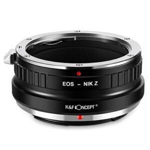 k&f concept lens mount adapter for canon ef mount lens to nikon z6 z7 camera