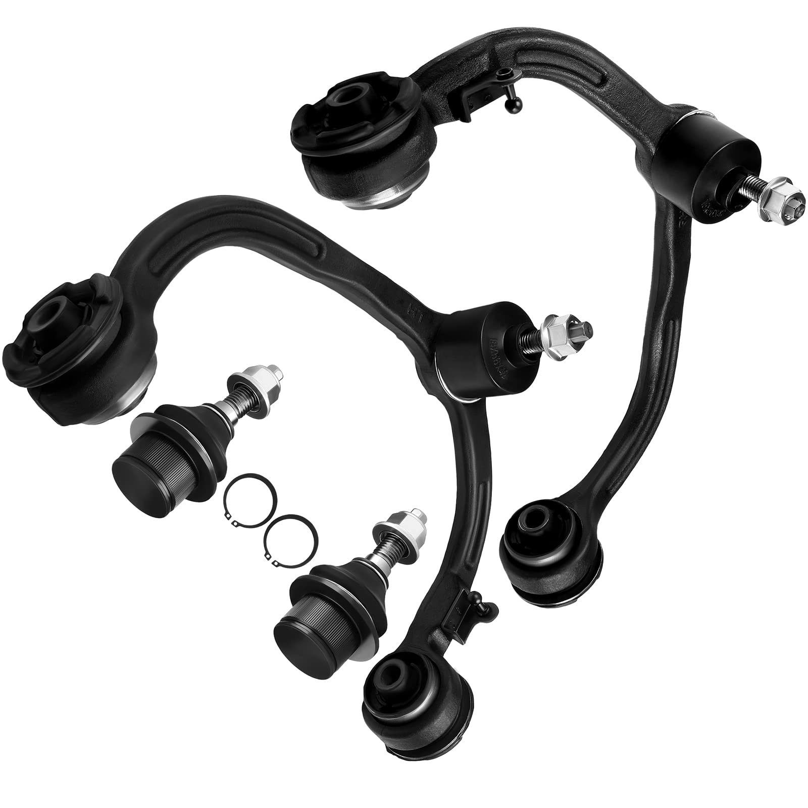 OCPTY - New 4-Piece Suspension Kit Upper Control Arm With Ball joint Lower Ball Joints Fit 2003 2004 for Ford Expedition for Lincoln Navigator