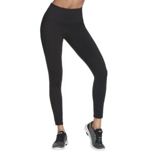 skechers women's go walk high waisted legging, black, x-small