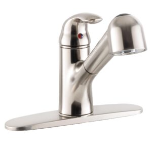 recpro rv kitchen pull out faucet | deck brushed nickel | wwfau1 1812-50bn | camper | trailer | fifth wheel