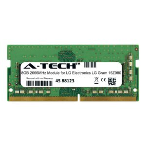 a-tech 8gb module for lg electronics lg gram 15z980 laptop & notebook compatible ddr4 2666mhz memory ram (atms369026a25978x1)