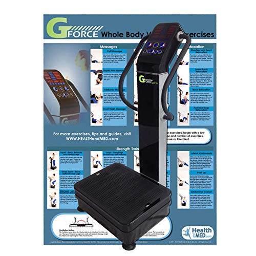 GForce Whole Body Vibration Machine Exercise Chart