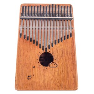 kalimba 17 keys thumb finger piano - mbira - solid mahogany and portable with carrying bag and instructions