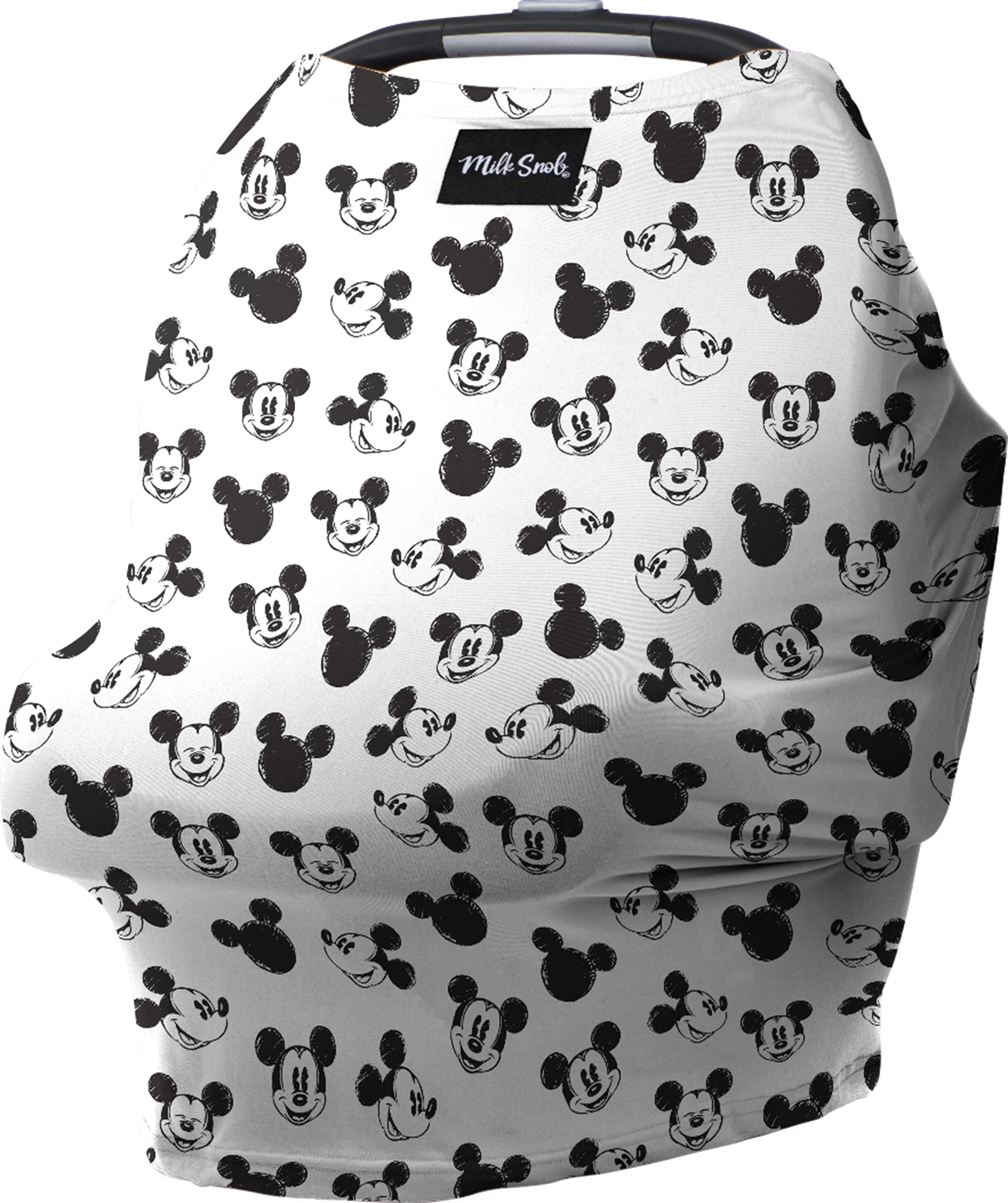 Milk Snob Original Disney 5-in-1 Cover - Nursing Cover for Breastfeeding - Baby Car Seat Cover, Carseat Canopy & Stroller - Essential All-in-One Cover - Gift for Mom, Baby (Mickey Mouse Sketch)