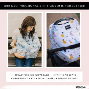 Milk Snob Original Disney 5-in-1 Cover - Nursing Cover for Breastfeeding - Baby Car Seat Cover, Carseat Canopy & Stroller - Essential All-in-One Cover - Gift for Mom, Baby (Mickey Mouse Sketch)