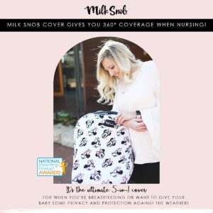 Milk Snob Original Disney 5-in-1 Cover - Nursing Cover for Breastfeeding - Baby Car Seat Cover, Carseat Canopy & Stroller - Essential All-in-One Cover - Gift for Mom, Baby (Mickey Mouse Sketch)