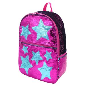 le vasty kids sequin backpack for little girls cute elementary school book bag bookbag glitter sparkly child travel back pack one_size hot pink