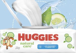 huggies refreshing clean baby wipes, disposable soft pack (8-pack, 448 sheets total), scented, alcohol-free, hypoallergenic, size 1