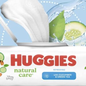 HUGGIES Refreshing Clean Baby Wipes, Disposable Soft Pack (8-Pack, 448 Sheets Total), Scented, Alcohol-Free, Hypoallergenic, Size 1