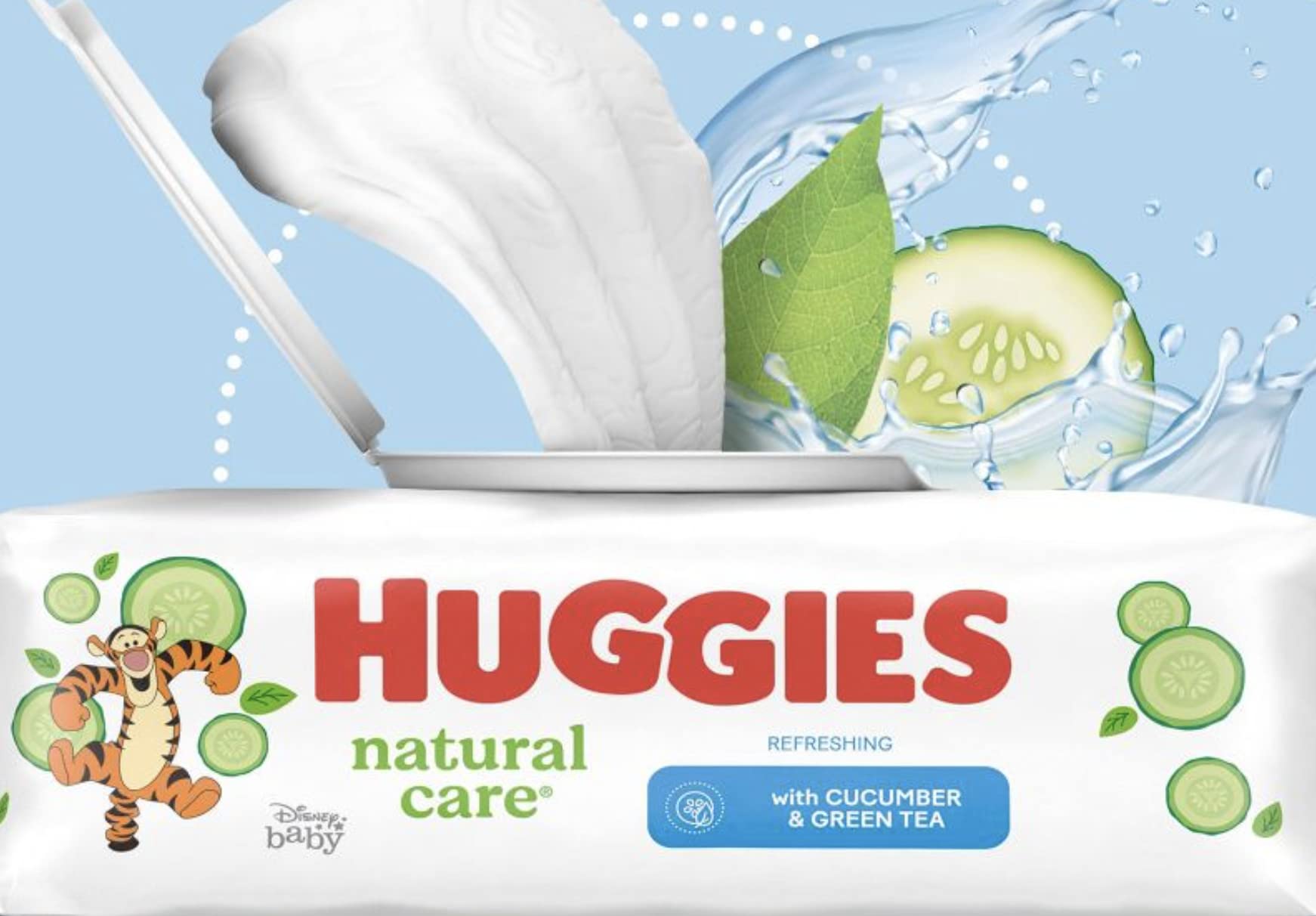 HUGGIES Refreshing Clean Baby Wipes, Disposable Soft Pack (8-Pack, 448 Sheets Total), Scented, Alcohol-Free, Hypoallergenic, Size 1