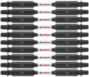 bosch itdet2535b 10-pack 3-1/2 in. torx #25 impact tough double-ended screwdriving bits