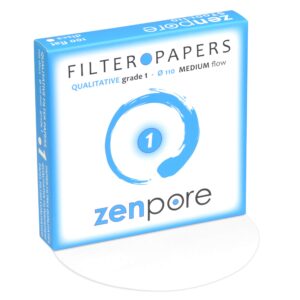 11 cm lab filter paper, standard qualitative grade 1 - zenpore medium flow 110 mm