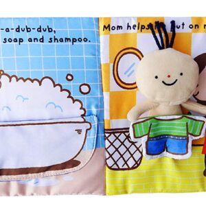 Xiaoyu Soft Books for Newborn Babies, Soft Activity Baby Book, Educational Toy for Boy & Girl, Touch and Feel Activity, Bedtime Story, Bath