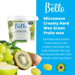 Depil Bella Microwave Creamy Hard Wax Green Fruits wax 200 grs