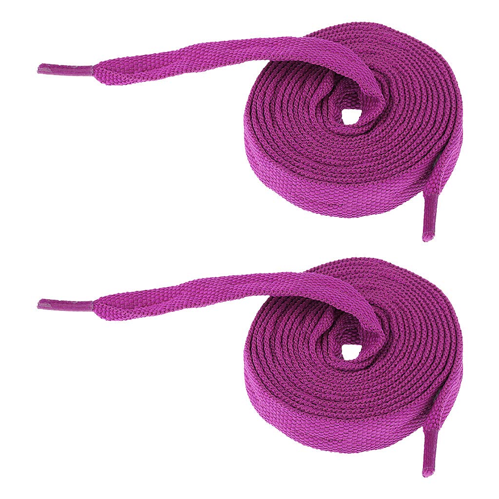 Baosity 2 Pairs Replacement Skates Shoelaces Roller Skating Strings, Purple Yellow