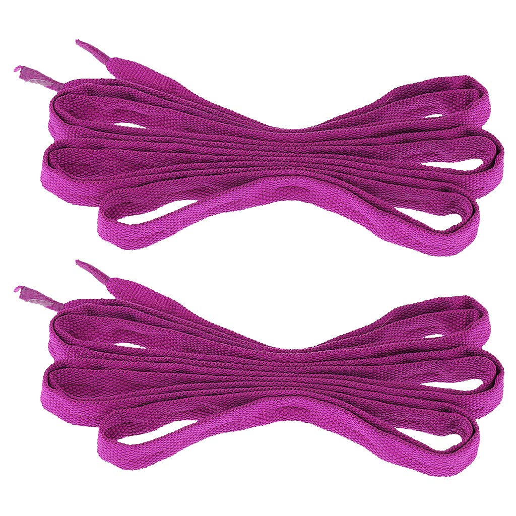 Baosity 2 Pairs Replacement Skates Shoelaces Roller Skating Strings, Purple Yellow