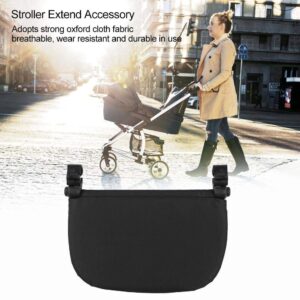 TOPINCN Stroller Footrest, Baby Stroller 21cm Extension Footrest Pram Foot Extension Footrest for VOVO Pushchair Foot Support Accessory(Black)