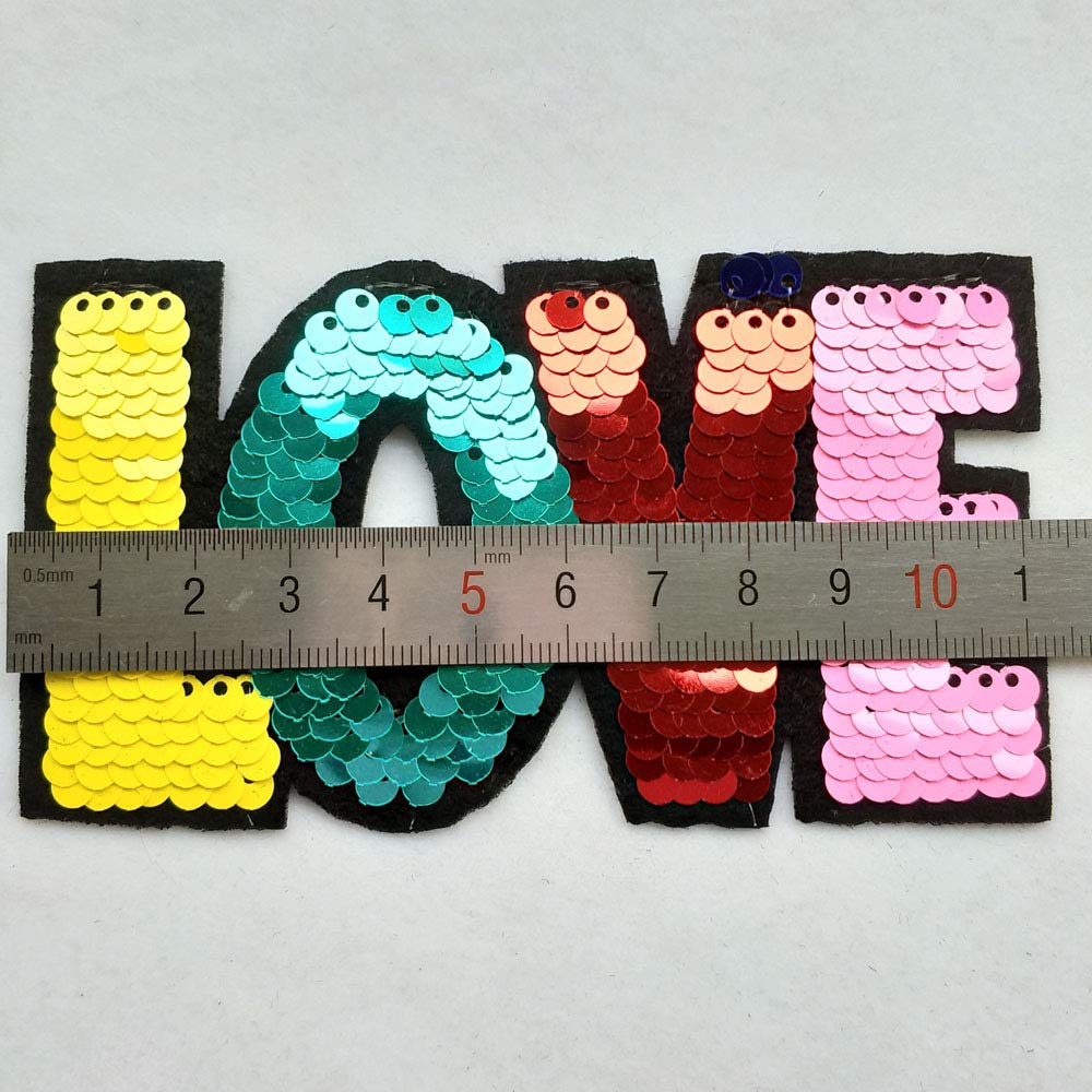 Libiline 10pcs Love Heart Sew-on/Iron-on Patch Applique Clothes Dress Plant Hat Jeans Sewing Flowers Kid Applique Accessory (Love Heart 10pcs)