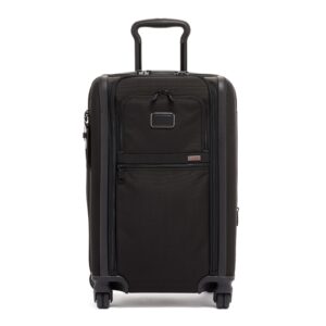 tumi - alpha international dual access 4-wheeled carry-on luggage - with built-in usb port and integrated tsa lock - 22-inch rolling suitcase for men and women - black