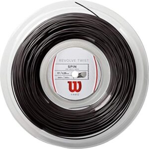 wilson revolve twist 17 tennis string - 200m reel, grey