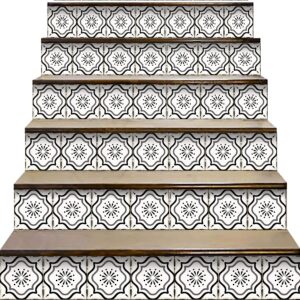 mi alma peel and stick tile backsplash stair riser decals diy tile decals mexican talavera home decor staircase decal tile stickers decals pack of 24 tiles 7''w x 7''l each tile(my tile)