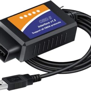 FORS-can ELM327 OBD2 USB Adapter for Windows, ELMconfig Scanner Diagnostic Coding Tool with MS-CAN/HS-CAN Switch for Ford Lincoln Mazda Mercury Series Vehicles