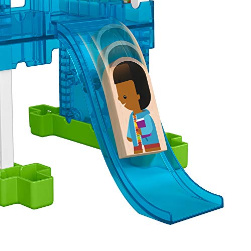 Fisher-Price Wonder Makers Slide & Ride Schoolyard - 75+ Piece Building and Wooden Track Play Set for Ages 3 Years & Up