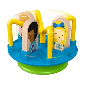 Fisher-Price Wonder Makers Slide & Ride Schoolyard - 75+ Piece Building and Wooden Track Play Set for Ages 3 Years & Up