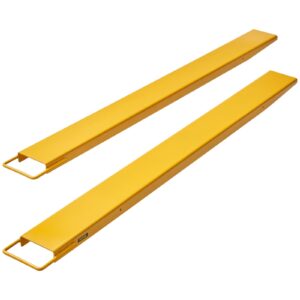 bestequip pallet fork extension 72 inch length 4.5 inch width, heavy duty alloy steel fork extensions for forklifts, 1 pair forklift extension, yellow