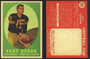 1958 topps #66 bart starr green bay packers hof reprint - football card