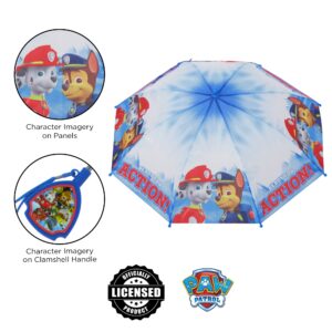 Nickelodeon Kids Umbrella and Poncho Raincoat Set, Paw Patrol Boys Rain Wear for Toddler 2-3 or Kids 4-7