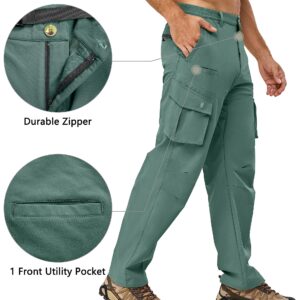 Little Donkey Andy Men's Quick Dry UPF 50+ Cargo Pants, Stretch Lightweight Outdoor Hiking Pants Sage S